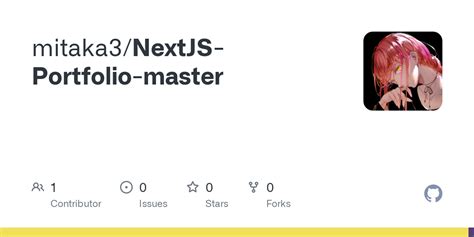 Github Mitaka3nextjs Portfolio Master