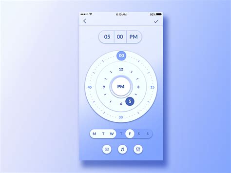 alarm clock app ui by manali on dribbble