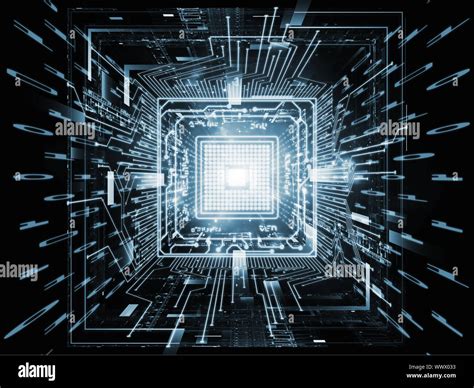 Background Composition Of CPU Graphic And Abstract Design Elements To Complement Your Layouts On