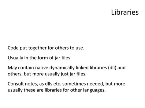 libraries code put together for others to use usually in the form of