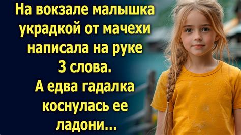 На вокзале малышка украдкой от мачехи написала на руке 3 слова А едва гадалка коснулась ее