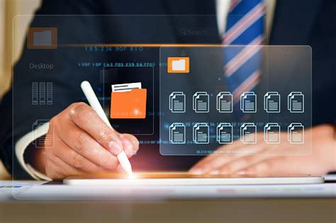 문서 관리 시스템 개념입니다 엔터프라이즈 콘텐츠 관리 디지털 자산 관리 문서 이미징 워크플로 레코드 관리 가상현실에 대한 스톡 사진 및 기타 이미지 Istock