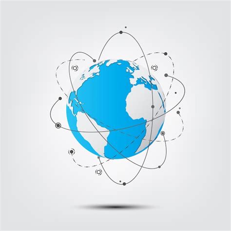 Premium Vector Abstract Technology Background Global Network Connections With Points And Lines