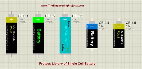 Proteus Library Of Single Cell Battery The Engineering Projects