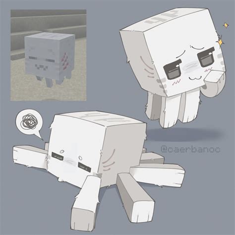 Ghast Happy Ghast And Dried Ghast Minecraft Drawn By Caerbanoc