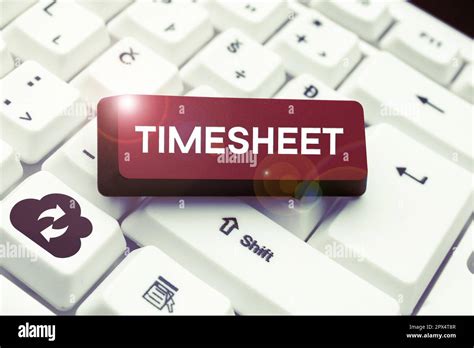 Handwriting Text Timesheet Word Written On Graphical Representation Of Period Time On Which