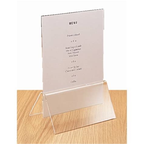 Support à Menu Plexiglass Format A5 20x80x80mm