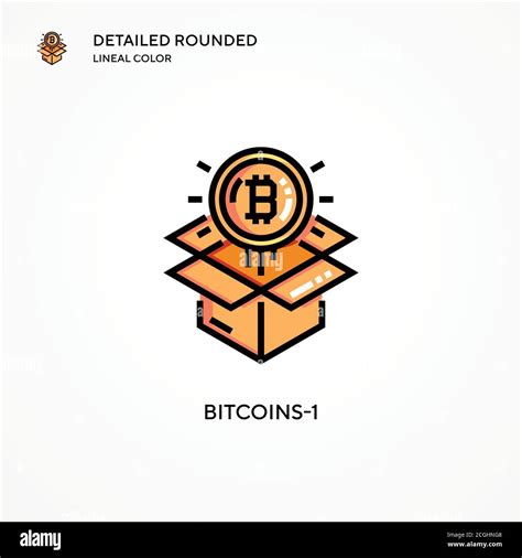 Bitcoins 1 Vector Icon Modern Vector Illustration Concepts Easy To