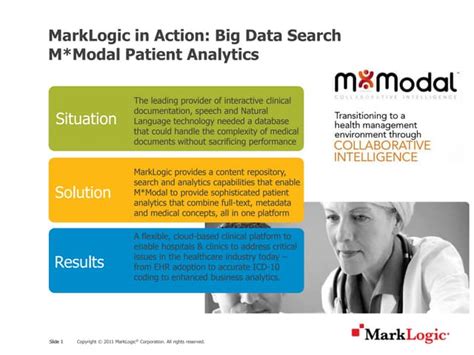 Marklogic Applications In Healthcare Ppt