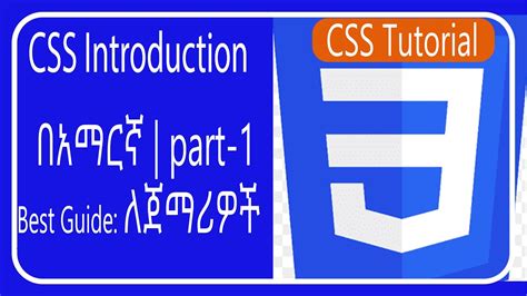 What is CSS? Learn CSS in Amharic | Full Introduction & Purpose for Beginners - YouTube