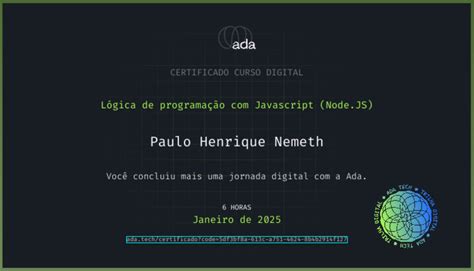 certificado lógica de programação com javascript node js pdf
