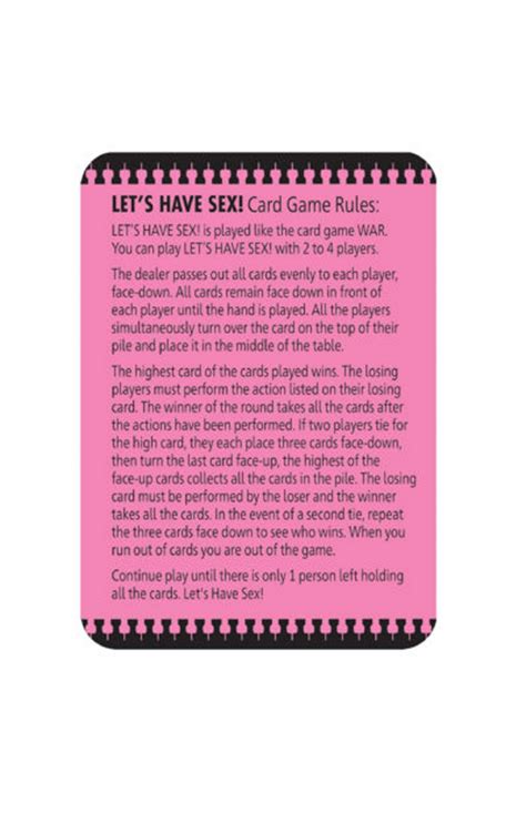 Lets Have Sex Card Game LG BG117