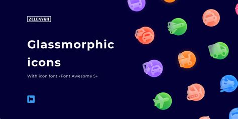 Icons Glassmorphic Icons With Font Awesome Figma