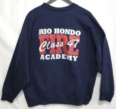 Rio Hondo Fire Academy Class 1947 Fire Department Blue Sweatshirt Mens