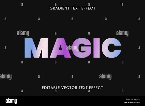 Gradient Colorful Text Effect Vector Editable Template Stock Vector