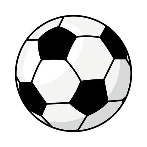 Football Vector Icon Clipart Soccer In Flat Animated Illustration On