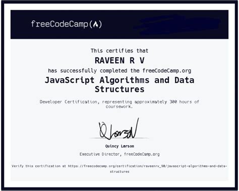 Raveen R V On Linkedin Freecodecamp Freecodecamp Datastructures Algorithms Javascript