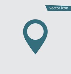 Gps Pin Map Icon Isolated Flat Navigation Vector Image