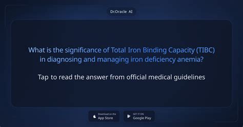 What Is The Significance Of Total Iron Binding Capacity Tibc In Diagnosing And Managing Iron