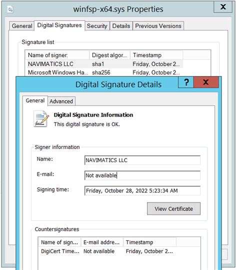 Driver Signing Issue On Windows Server 2012 R2 · Issue 472 · Winfsp