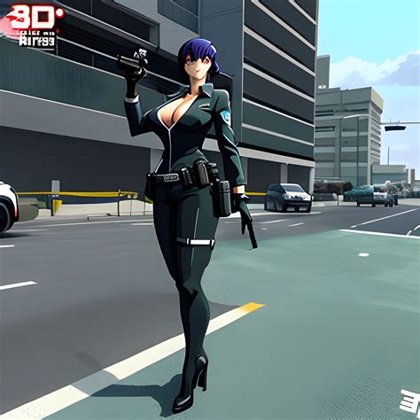 Anime Girl Gangster Gunshot In Police City Area D Arthub Ai