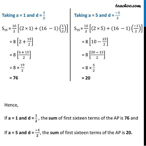 Ex 5 4 2 Optional The Sum Of Third And Seventh Terms Of Ap Is 6