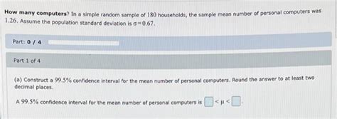Solved How Many Computers In A Simple Random Sample Of