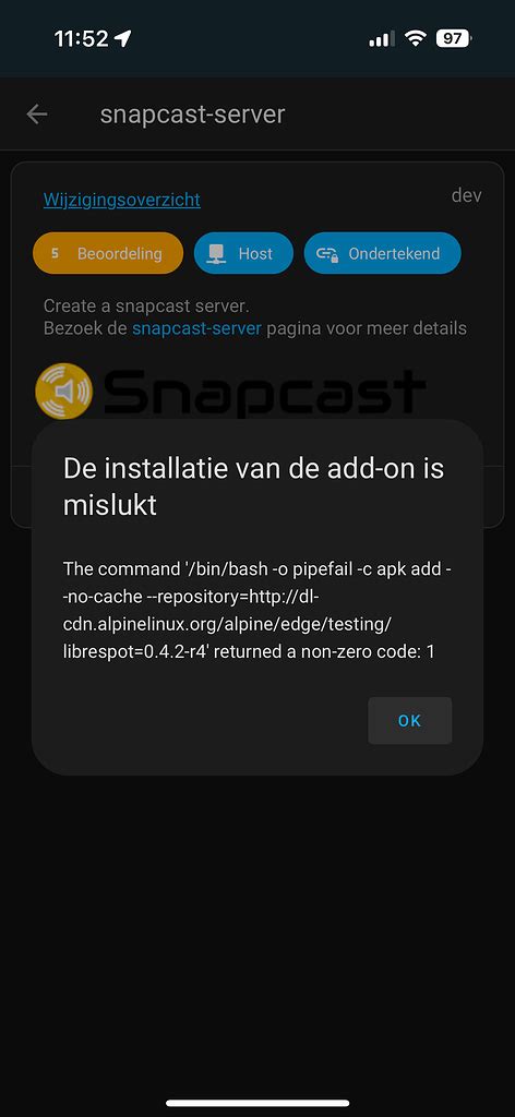 Snapcast Server Wont Install Configuration Home Assistant Community