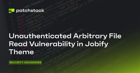 Unauthenticated Arbitrary File Read Vulnerability In Jobify Theme Patchstack Patchstack