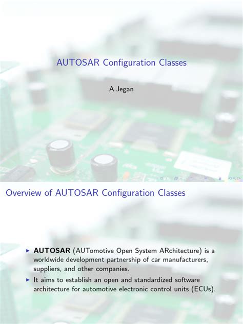 autosar configuration pdf