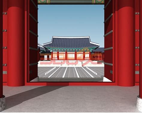 3d Hanok Models Roof 3d한옥세트 궁전 기와 전통건축 한국 문화재 민속 전통가옥 한옥 기와 지붕 돌마당 돌계단 3d서까래 용마루 추녀 처마