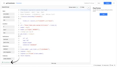Plugs Connections Zoho SalesIQ
