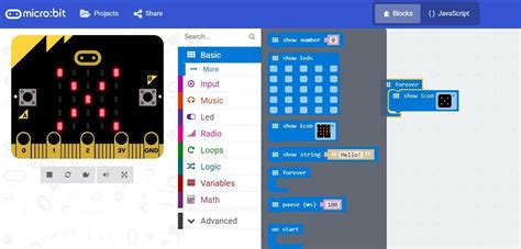 6 Microbit Led Examples Using The Blocks Editor 6 Microbit Led Examples Using The Blocks Editor