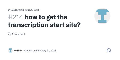 How To Get The Transcription Start Site Issue WGLab Doc ANNOVAR GitHub