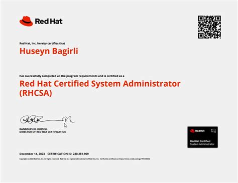 Huseyn Bagırlı On Linkedin Linux Rhcsa Certficate 22 Comments