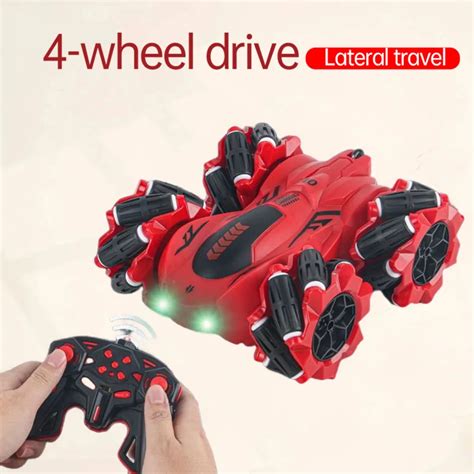 24g 원격 제어 스턴트 카 수평 드리프트 양면 텀블링 드리프트 Rc 스턴트 카 360 도 회전 어린이 소년 장난감