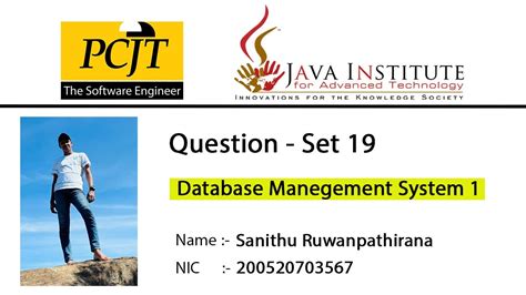 question set 19 database management system java institute youtube