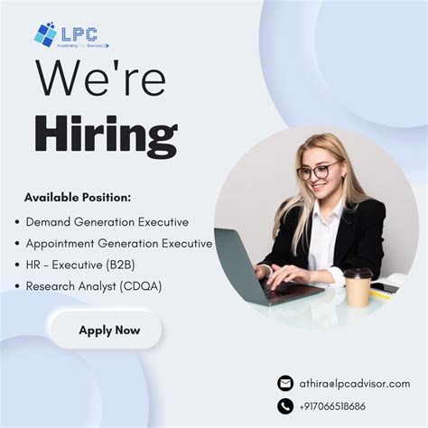 Athira K S On Linkedin Hello Connections Lpc Advisors Pvt Ltd Is Hiring For Below Mentioned