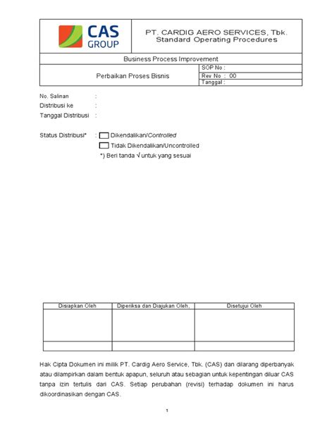 Sop Business Process Improvement V4 Numbering Pdf