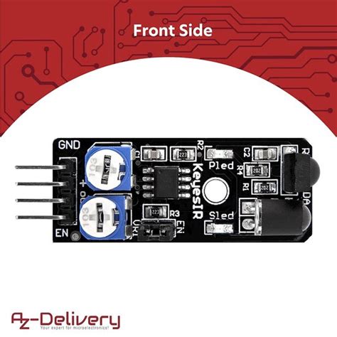 AZDelivery 3 X KY 032 IR Obstacle Sensor Module Compatibel Met Arduino