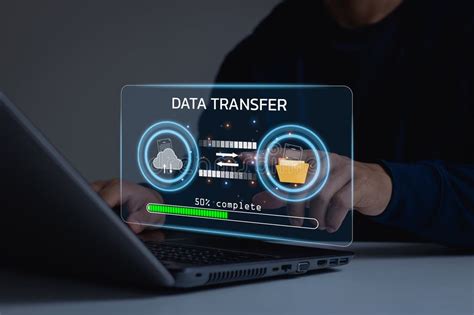 Data Center Security File Document Transfer And Database Management Cloud Computing Concept