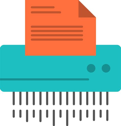 Shredder Confidential Data File Information Office Paper Flat Color