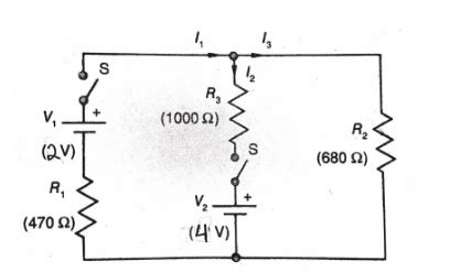 Solved A Two Loop Circuit With Three Resistors And Two Chegg Com