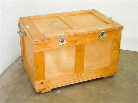 Wooden 35x24x23 Shipping Crate With Butterfly Latches Shipping Crates