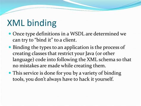 PPT SOAP Web Services And XML Binding PowerPoint Presentation Free Download ID 2385078