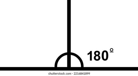 Vector Illustration 180 Degree Angle Mathematical Stock Vector Royalty Free 2216841899