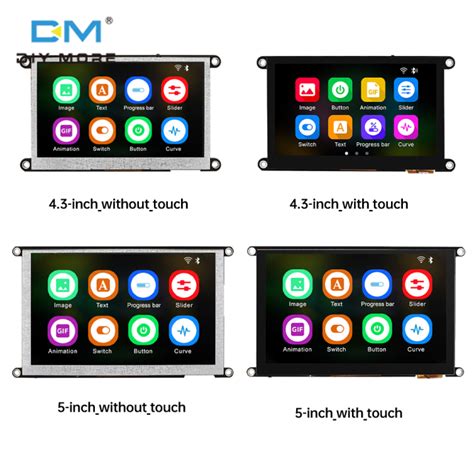 Esp32 S3บอร์ดพัฒนาบลูทูธ Wi Fi ขนาด43นิ้ว5นิ้วพร้อมหน้าจอสัมผัส Capacitive ความละเอียดสูง Ips