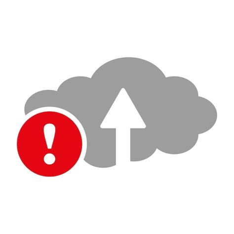 Premium Vector Upload Error Notification Warning Sign Icon Vector Illustration Eps Stock Image