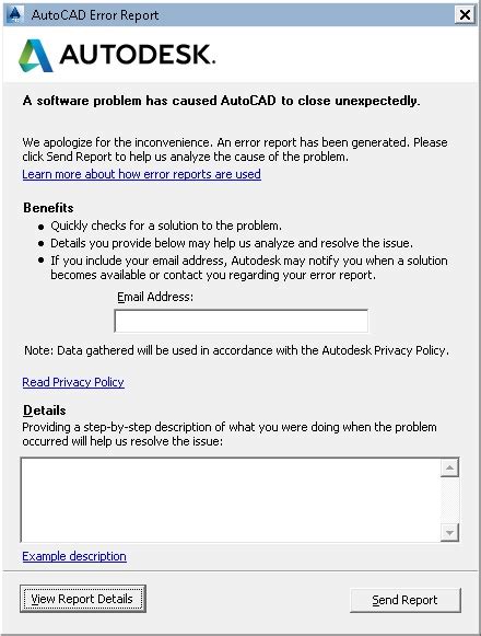Autocad Crashes Everytime It Is Started Autodesk Community