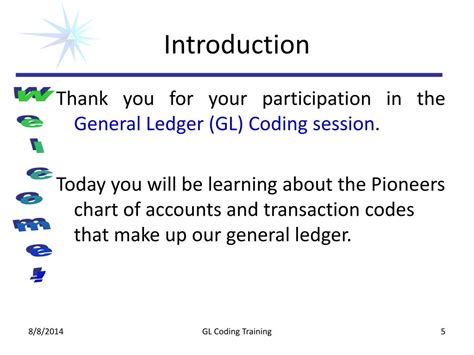 PPT General Ledger Coding Training Last Updated PowerPoint Presentation ID